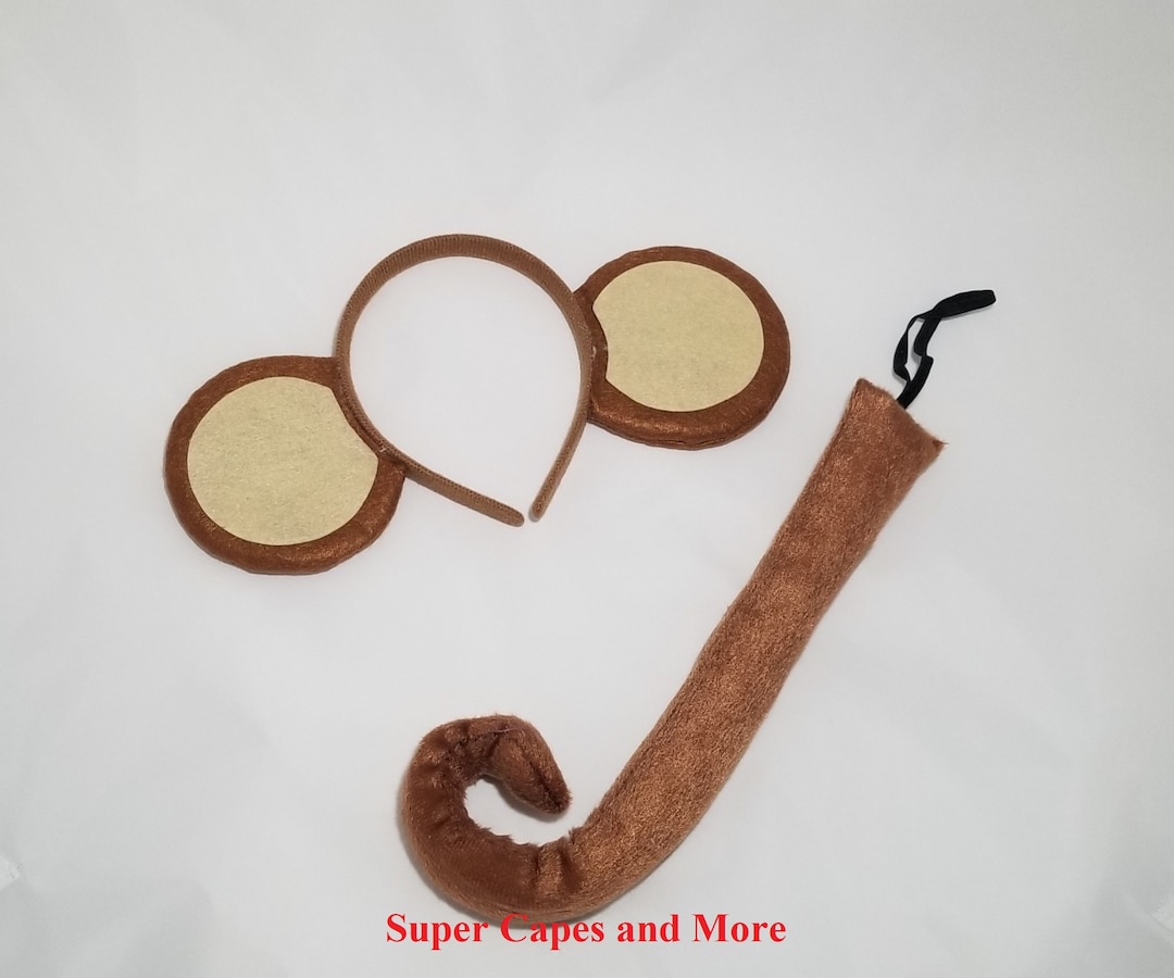 Monkey Ears and Tail /monkey Birthday Party Favors Monkey Tail Monkey ...