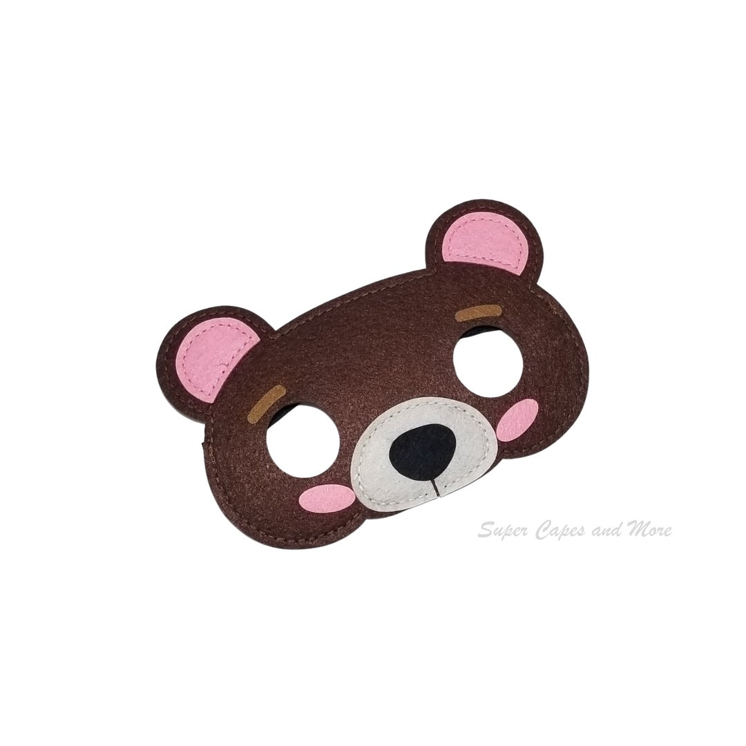 Bear Felt Mask/ Forest Animal Mask/woodland Animal Birthday Party ...