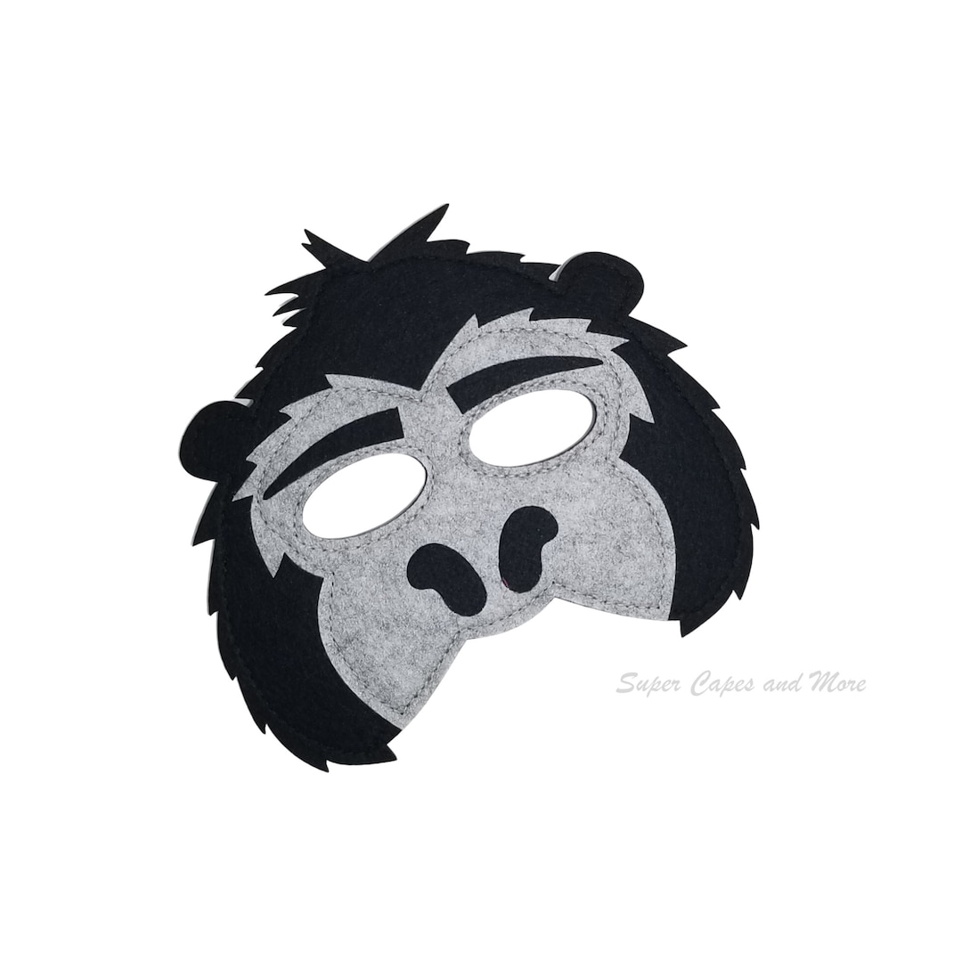 Gorilla Felt Mask/ Jungle Animal Mask/ Safari Jungle Animal Birthday ...