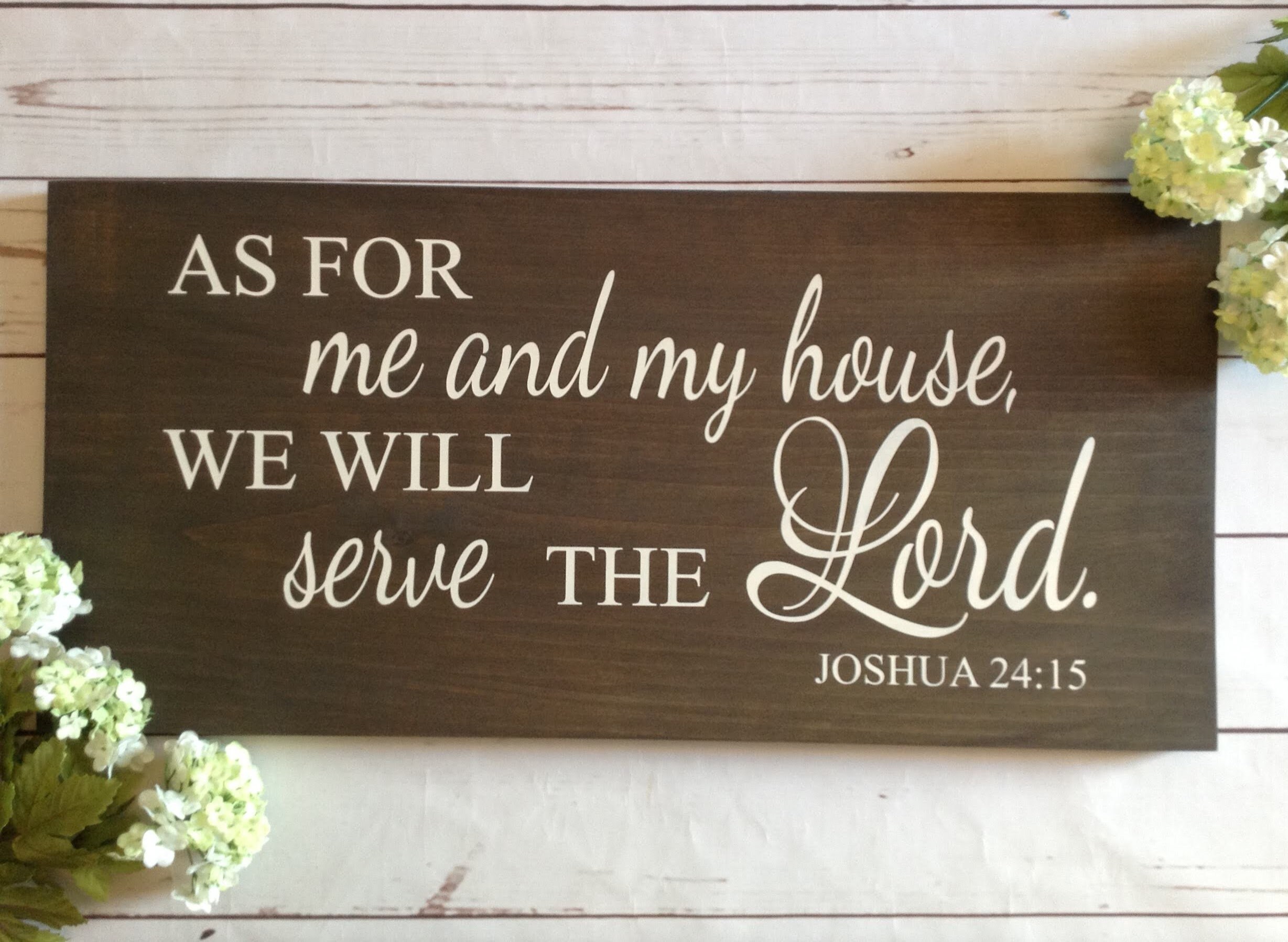 As for me and My House We Will Serve the Lord Bible Verse Wall | Etsy