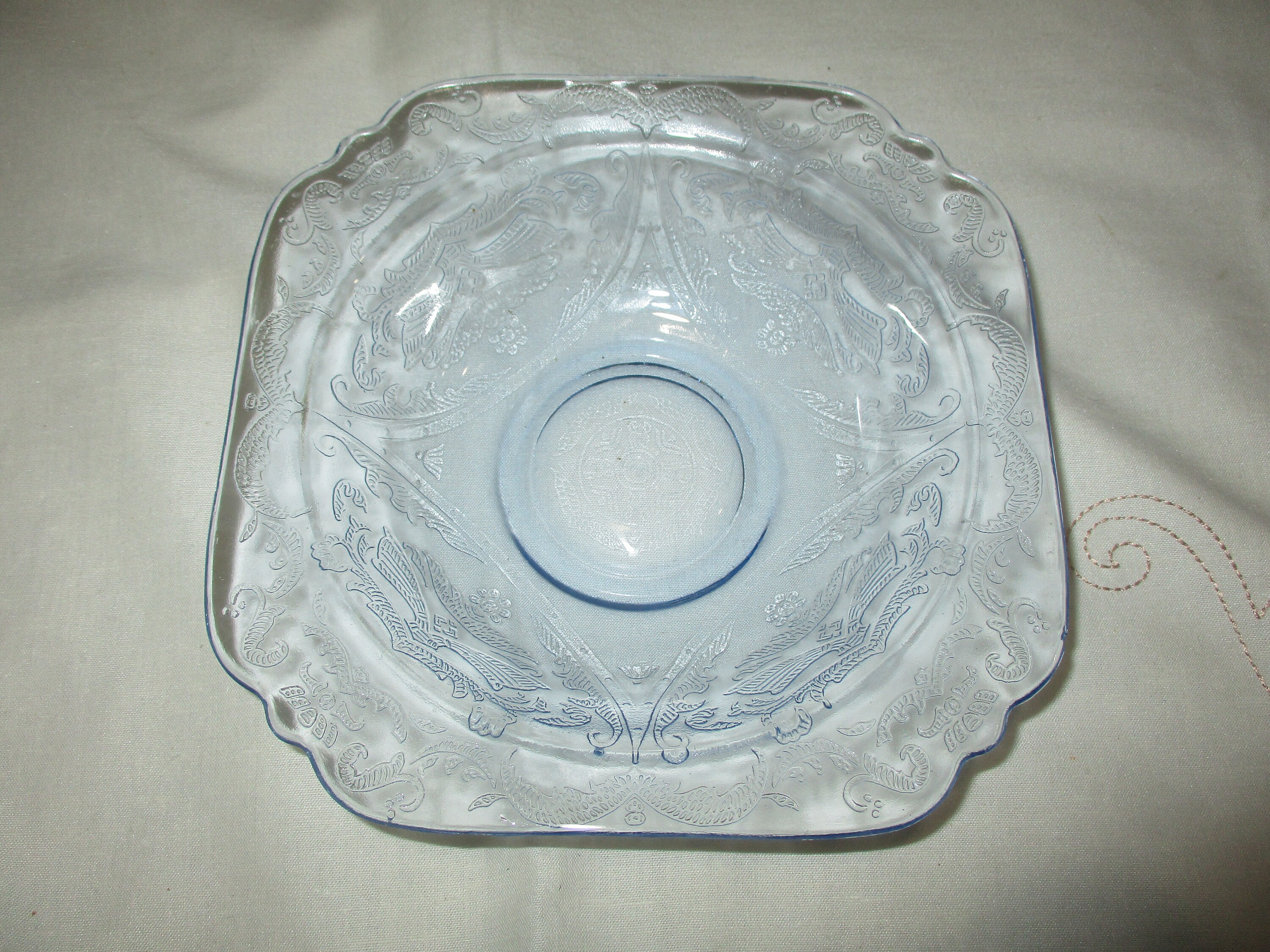 Vintage Imperial Glass Madrid Pattern Light Blue Soup Cereal - Etsy