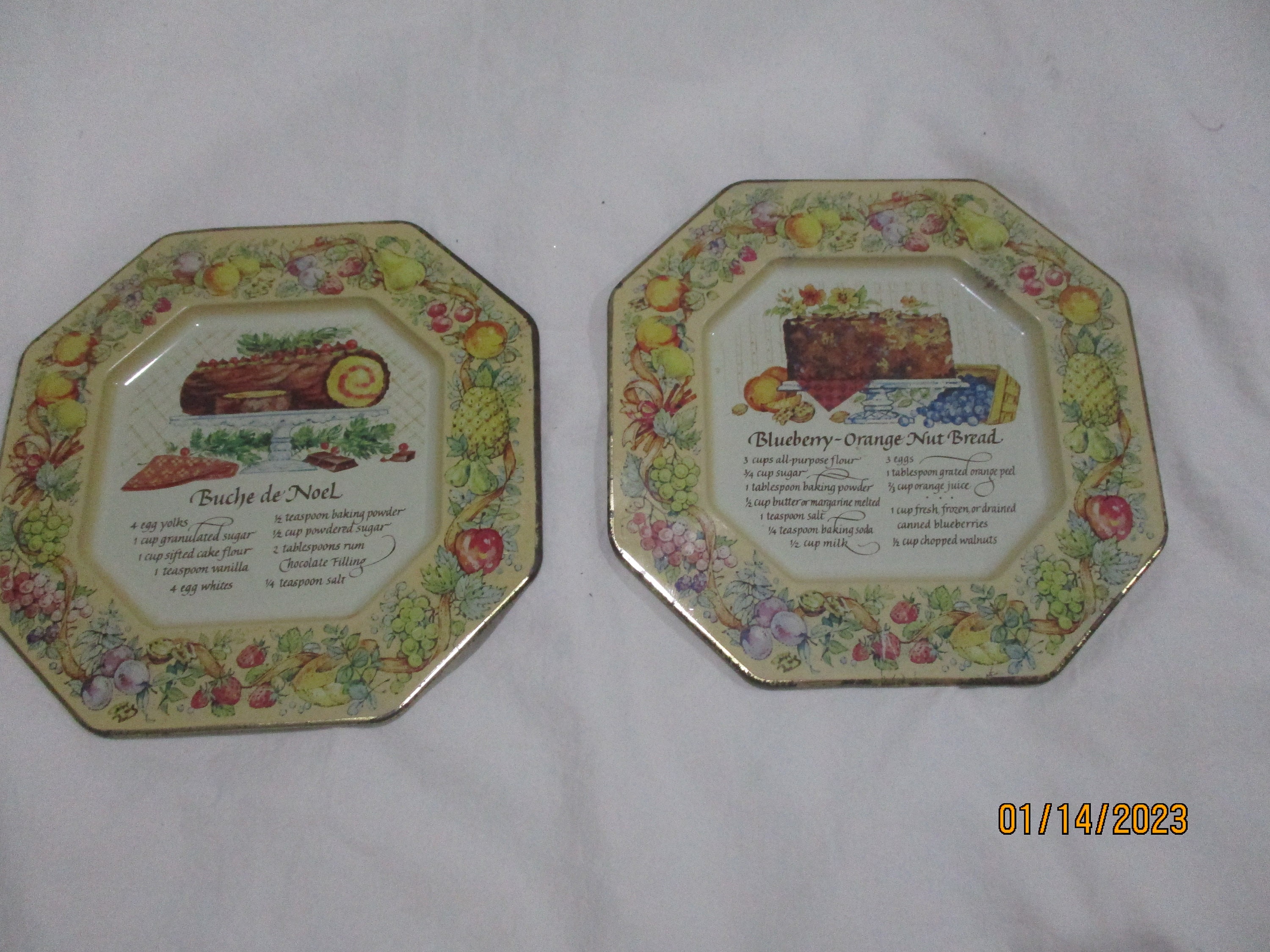 Vintage Avon Tin Metal Hospitality Recipe Plates for England - Etsy