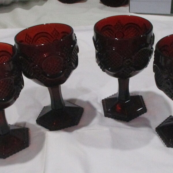 Ruby Red Goblets - Etsy