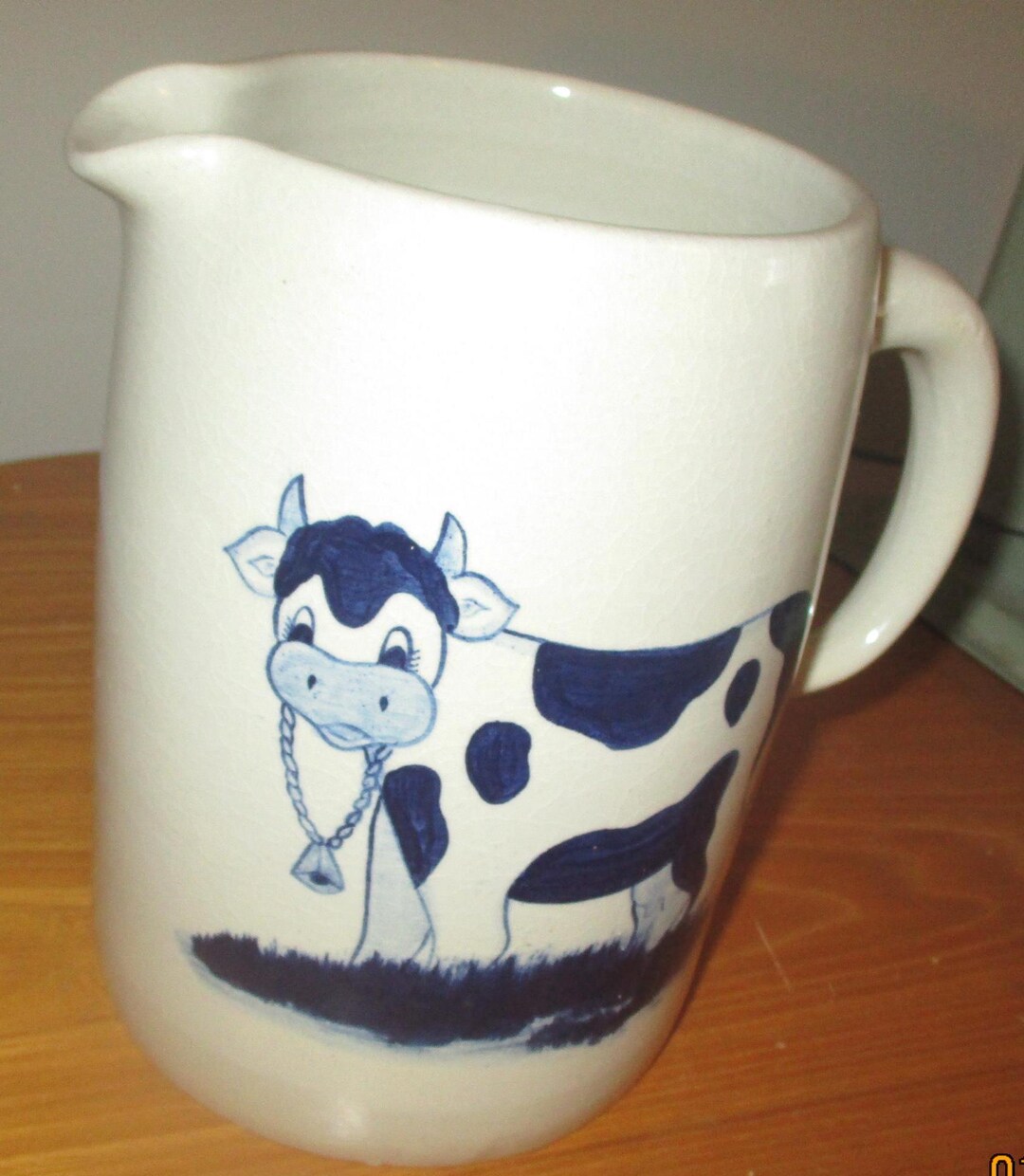 Vintage Yesteryear Hand Turned Spotted Cow Pitcher 2QT Marshall Texas ...