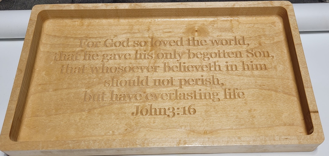 Custom Bible Verse (or Favorite Quote) Catch All Tray - Solid Maple - Etsy