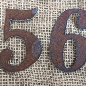 3 Tin Numbers / 3 Metal Numbers / Rusty Tin Numbers / Vintage Tin Clock ...