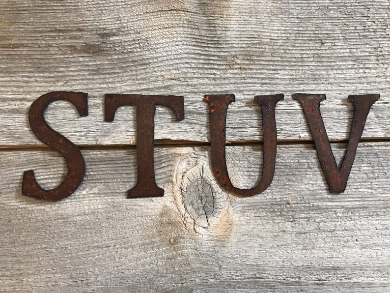 4" Cambria Tin Letters / Rusty Tin Letters / Tin Letters / Metal ...