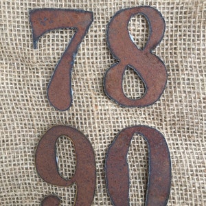 3 Tin Numbers / 3 Metal Numbers / Rusty Tin Numbers / Vintage Tin Clock ...