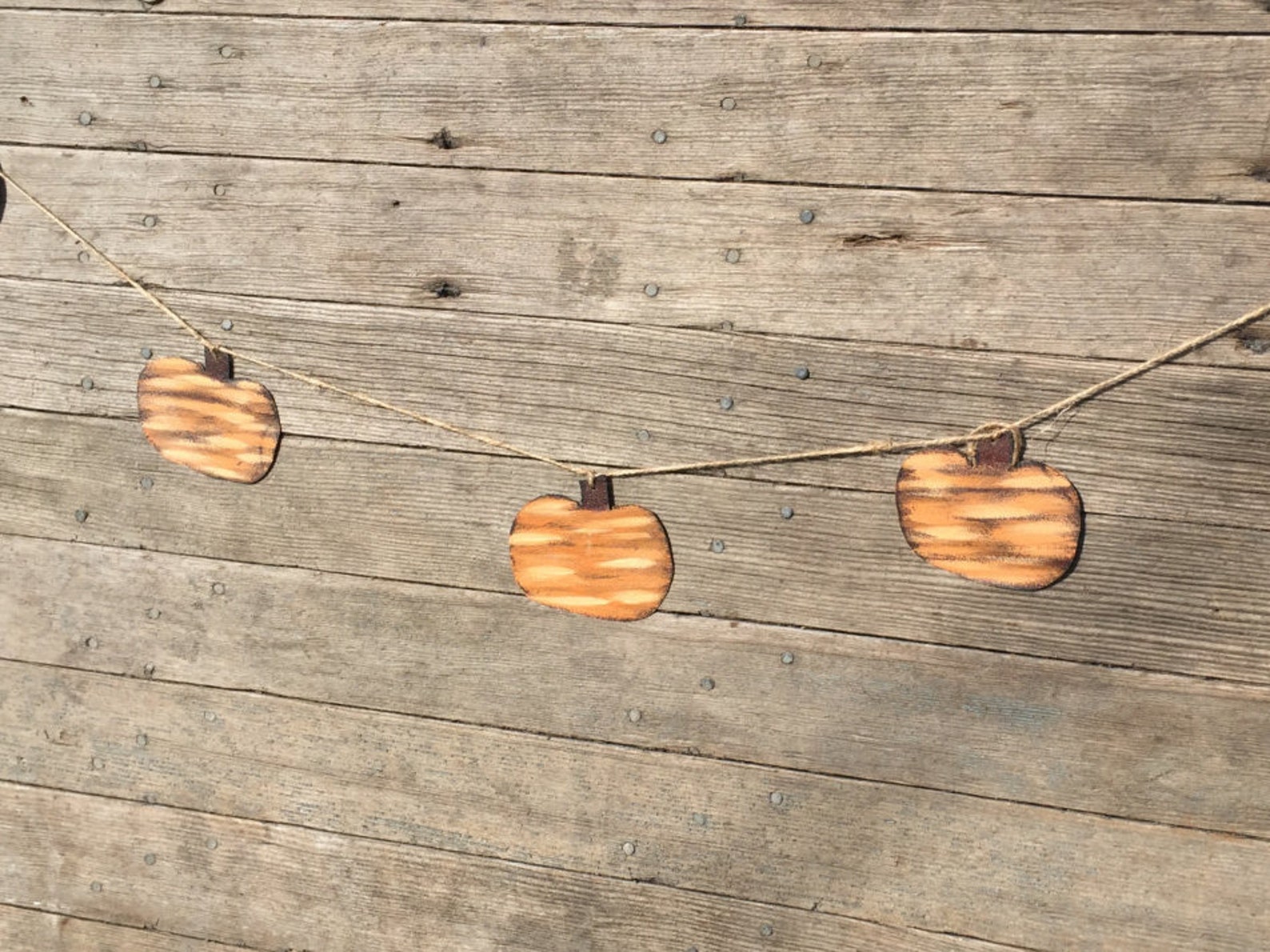 Tin pumpkin banner / rustic pumpkin banner / rusty tin fall | Etsy