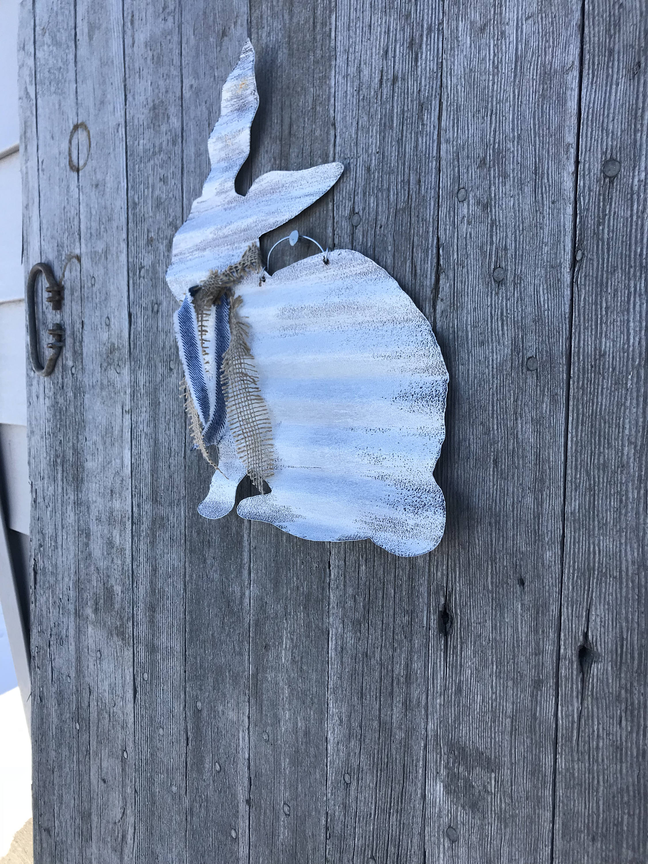 Corrugated Tin Easter Bunny / Tin Easter Bunny / Tin Easter | Etsy