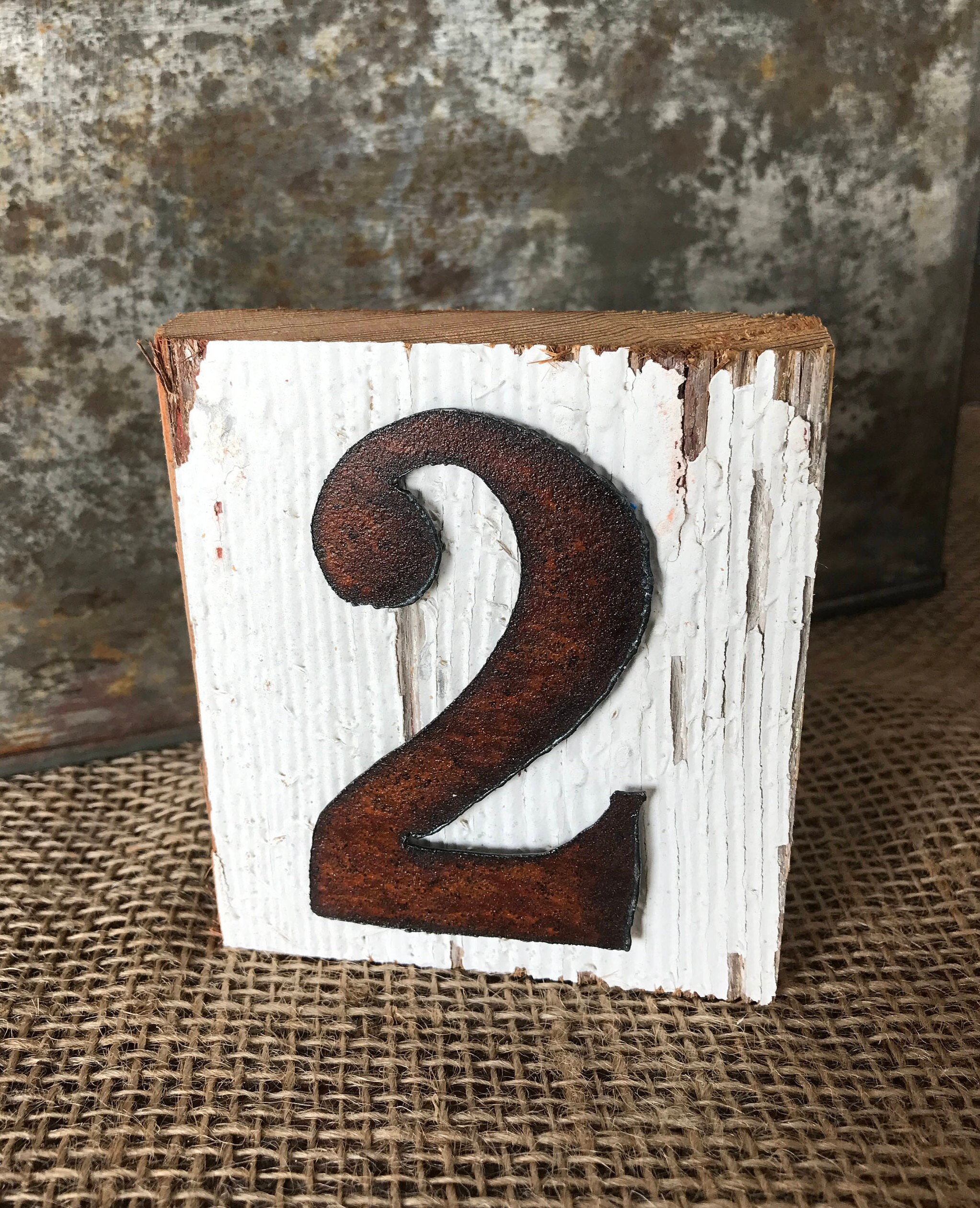 Rusty tin numbers / barnwood table numbers / tin wedding table | Etsy