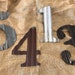 12 Inch Corrugated Tin Numbers / Rusty Tin Numbers / Corrugated Tin ...