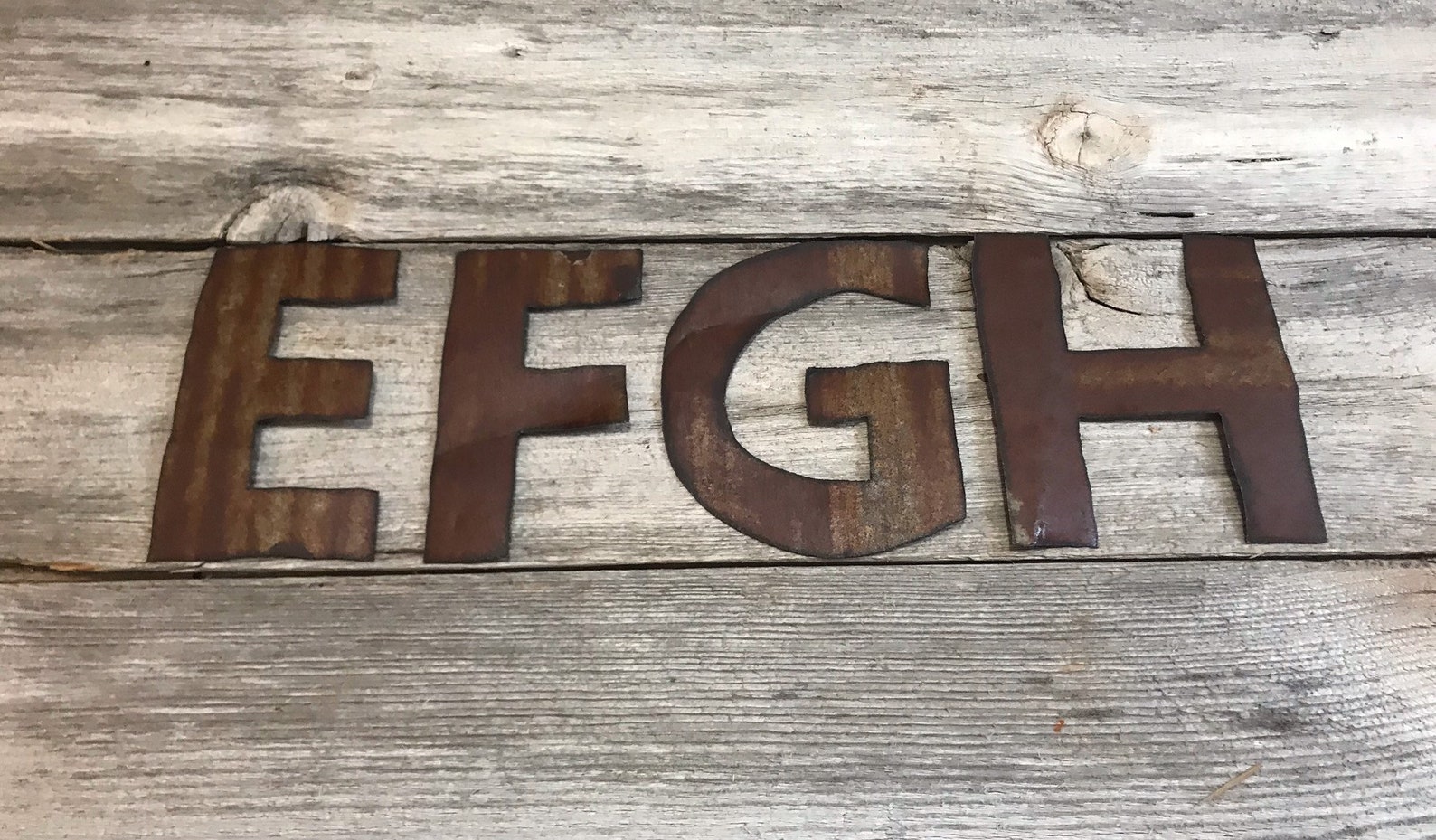 7 Gadugi Tin Letters / Rusty Tin Letters / Tin Letters / | Etsy