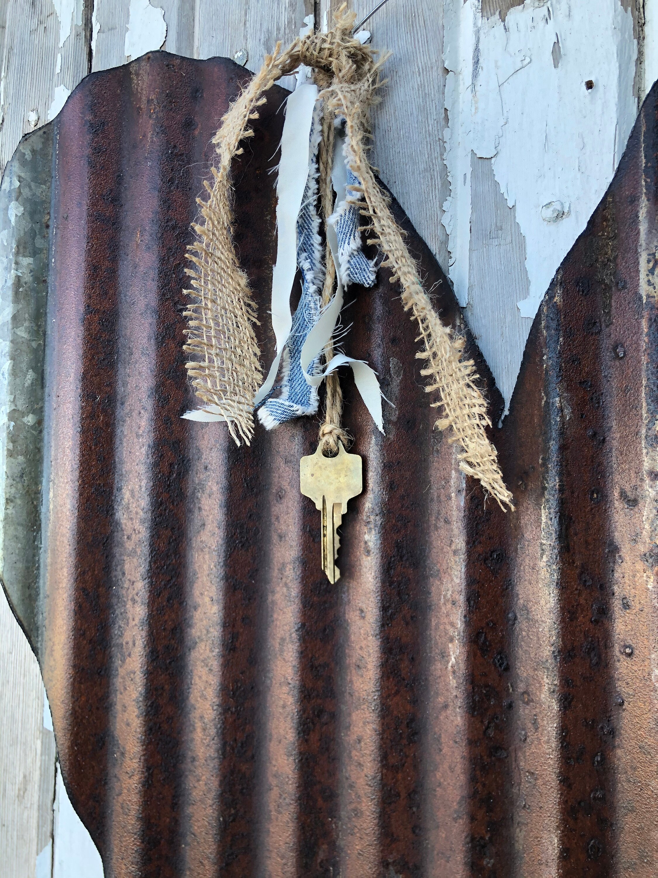 Rusty Corrugated Tin Heart / Shabby Tin Heart / Corrugated Tin | Etsy