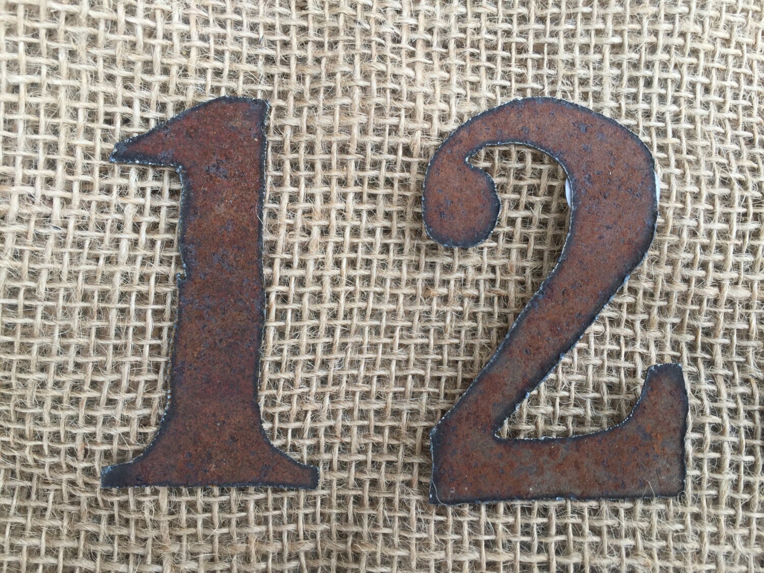 3 Tin Numbers / 3 Metal Numbers / Rusty Tin - Etsy