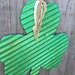 Large Corrugated Tin Shamrock / Rustic Tin Shamrock / Tin St. Patrick's ...