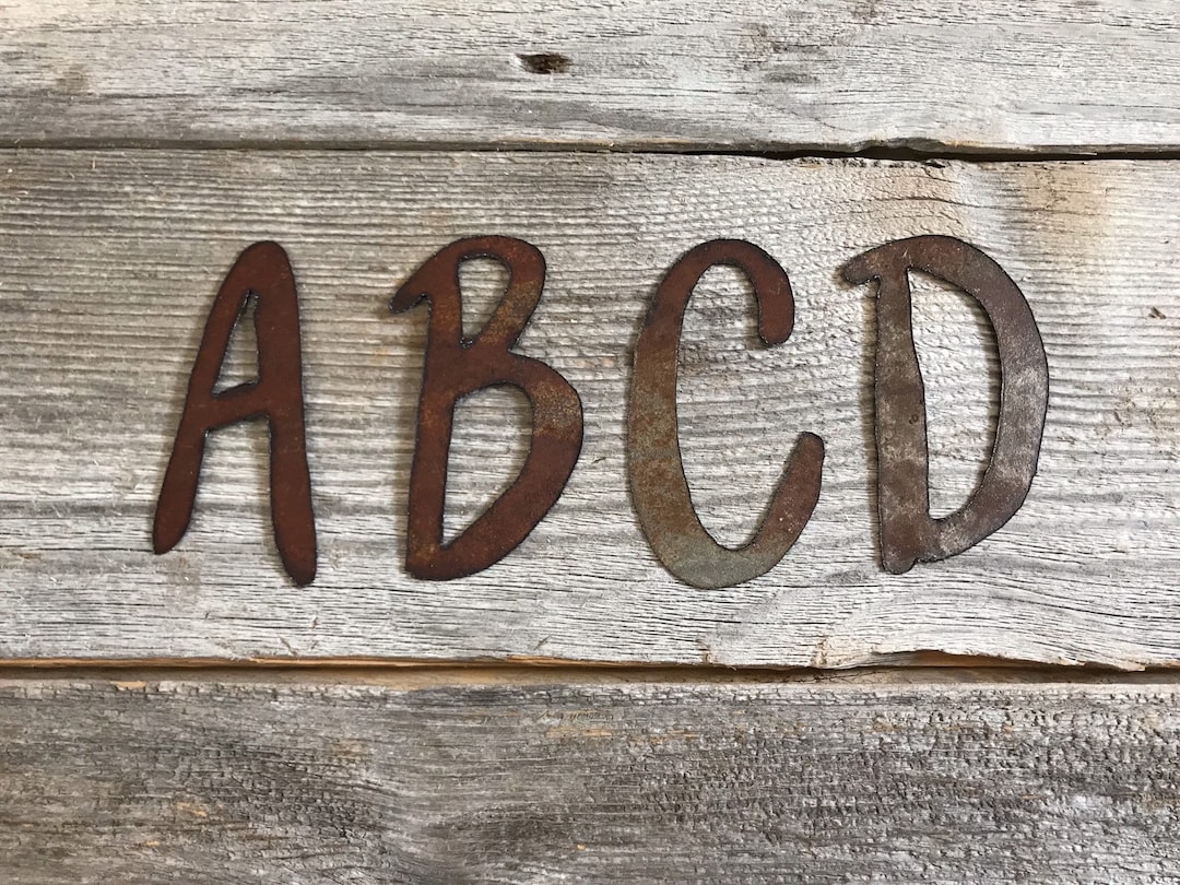 5" Oh Livey Tin Letters / Rusty Tin Letters / Tin Letters / Metal ...