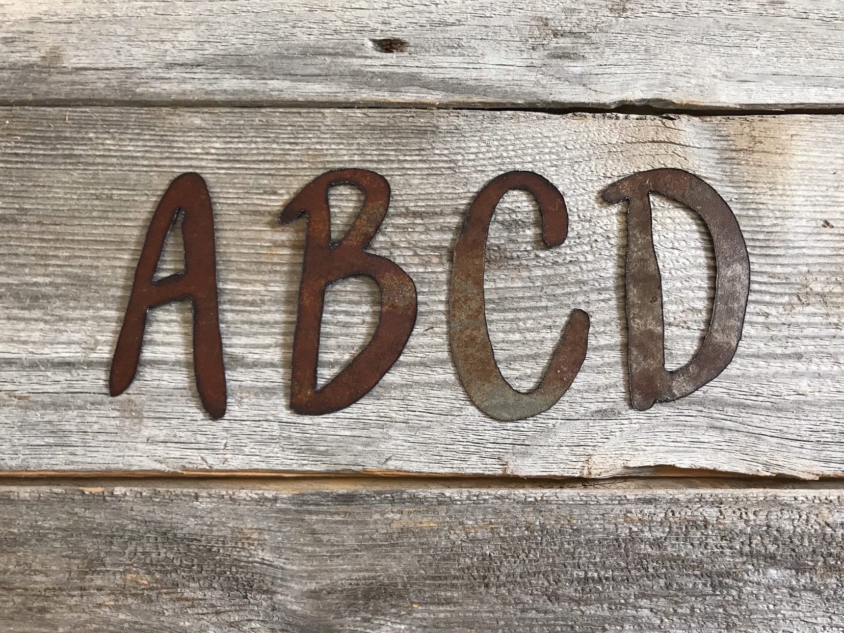 5 Oh Livey tin letters / rusty tin letters / tin letters | Etsy