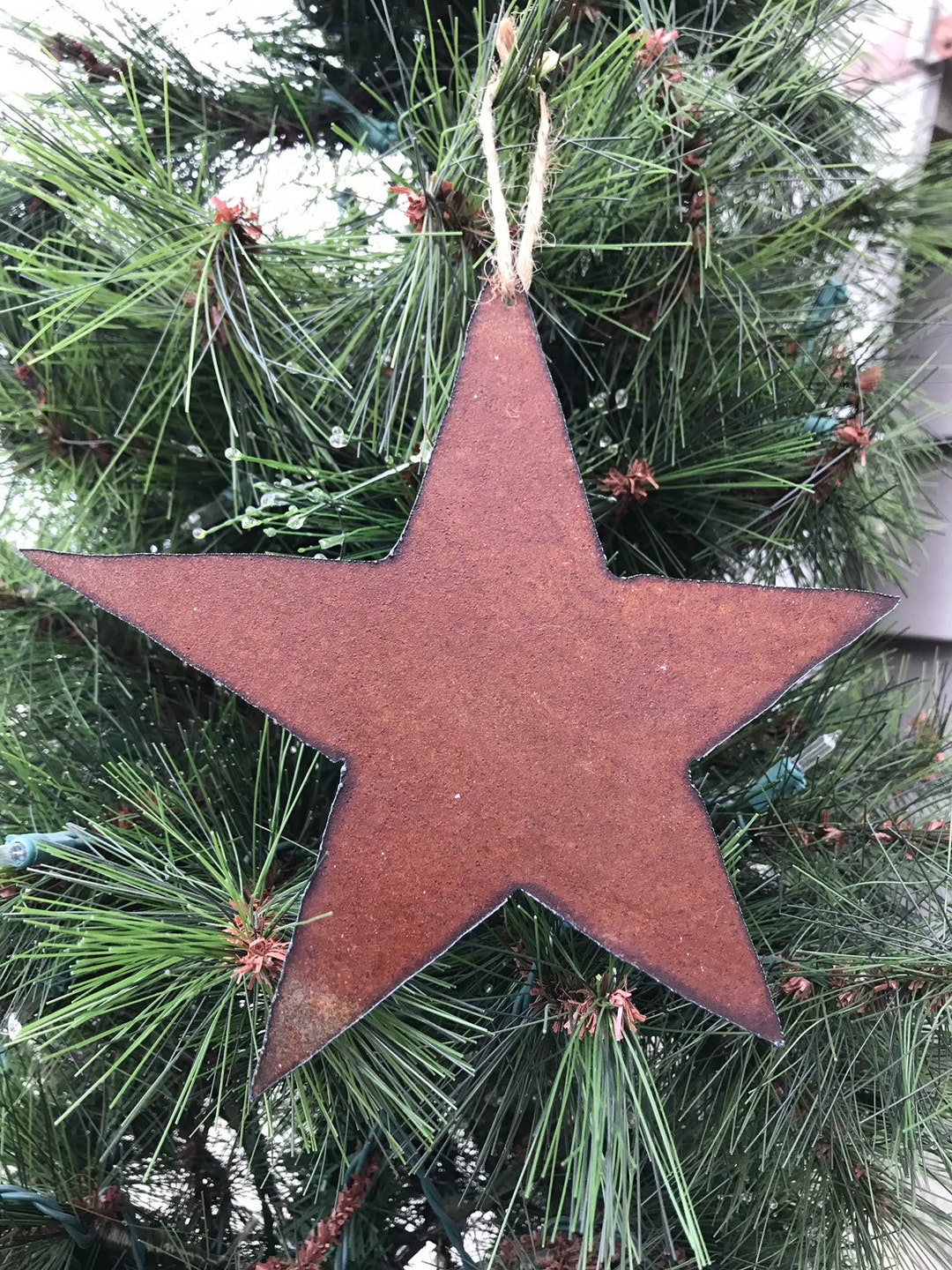 Tin Star Christmas Ornaments / Tin Stars / Rusty Tin Star Ornaments ...