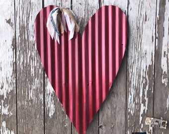 Red Heart Decor | Etsy