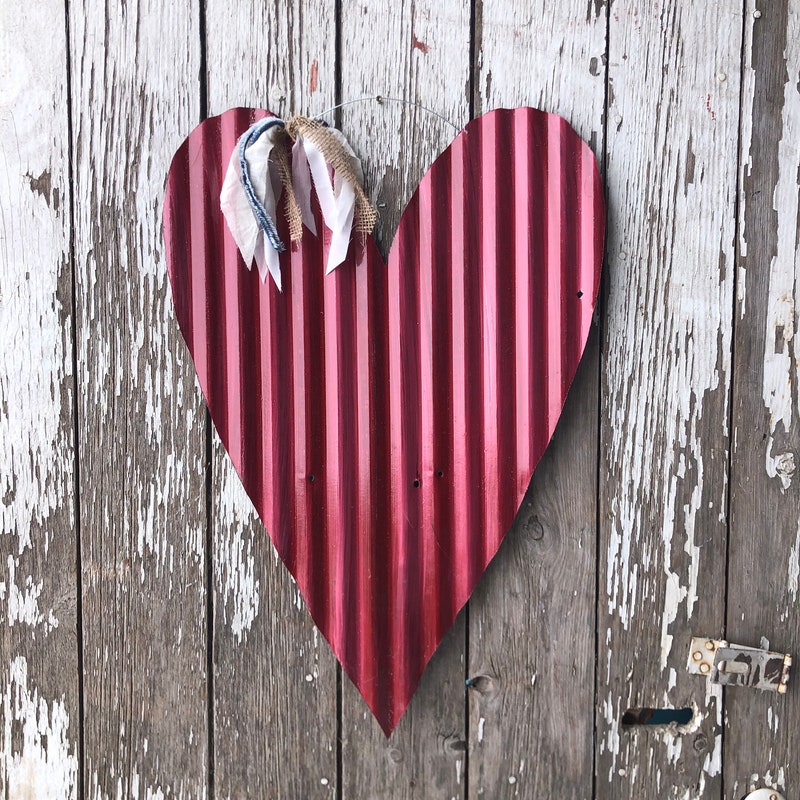 Large Tin Heart Wall - Etsy