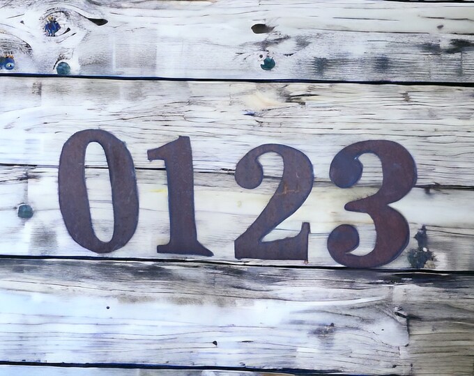 6inch Tin Numbers / 6 Rusty Tin Numbers / Tin Numbers 0-10 / Numbers 0 ...