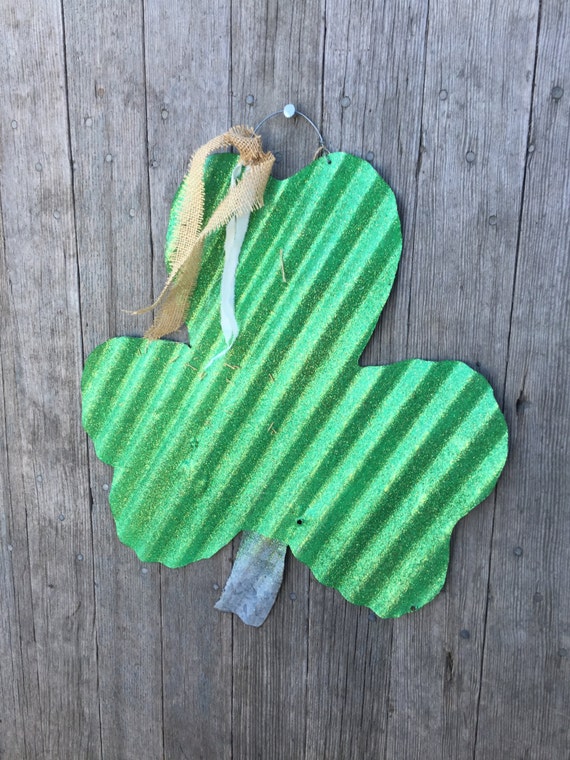 Corrugated Metal Shamrock Faux Rusty Tin Ceiling Shamrock