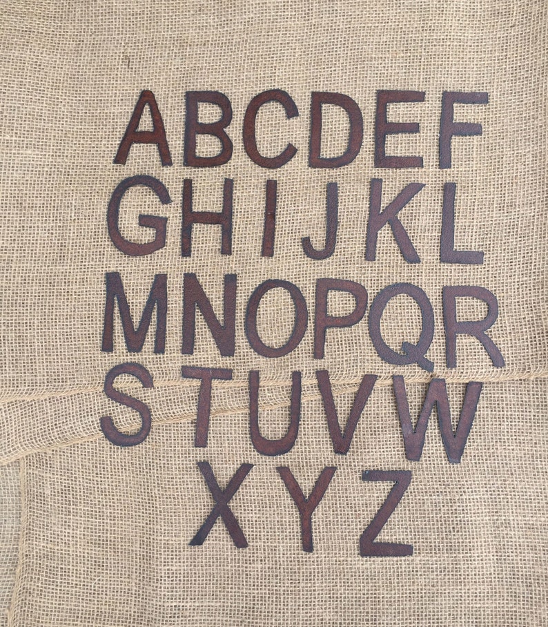 3 inch rusty tin letters / rustic tin letters / metal letters | Etsy