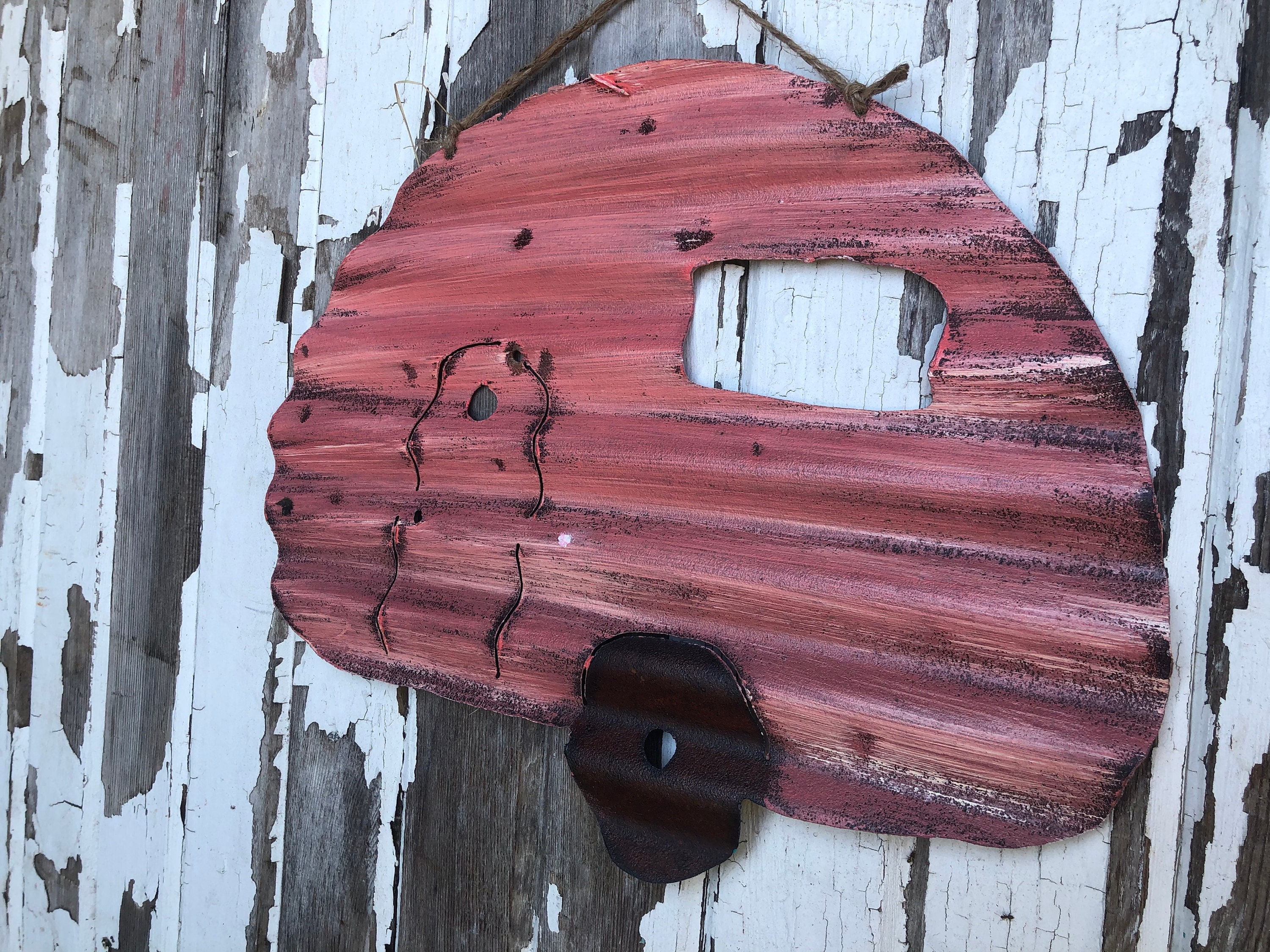 Coral Corrugated Tin Camper / Metal Camper / Camper Garden - Etsy