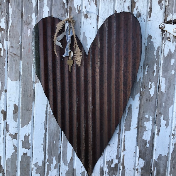 Rusty Hearts - Etsy