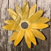 Handmade Yellow Tin Daisy / Rustic Tin Daisy / Daisy Flower Decor ...