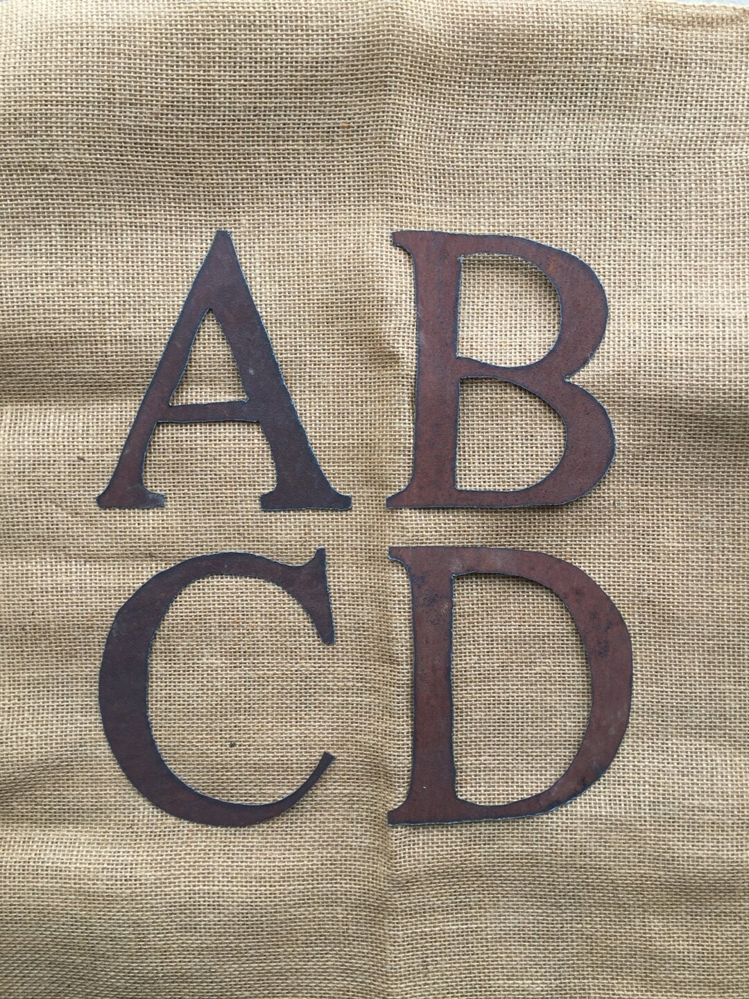 6 Inch Rusty Tin Letters / Tin Letters A-Z / Rustic Tin - Etsy
