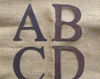 Rustic Metal Letters - Etsy