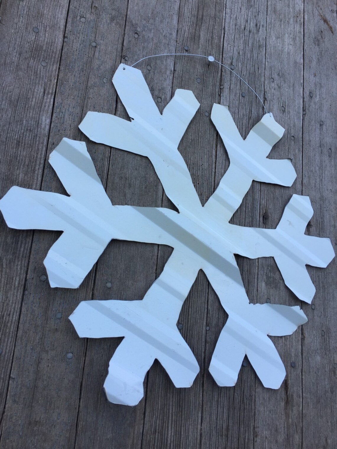 20 1/2 Tin Snowflake Rustic Tin Snowflake Tin - Etsy