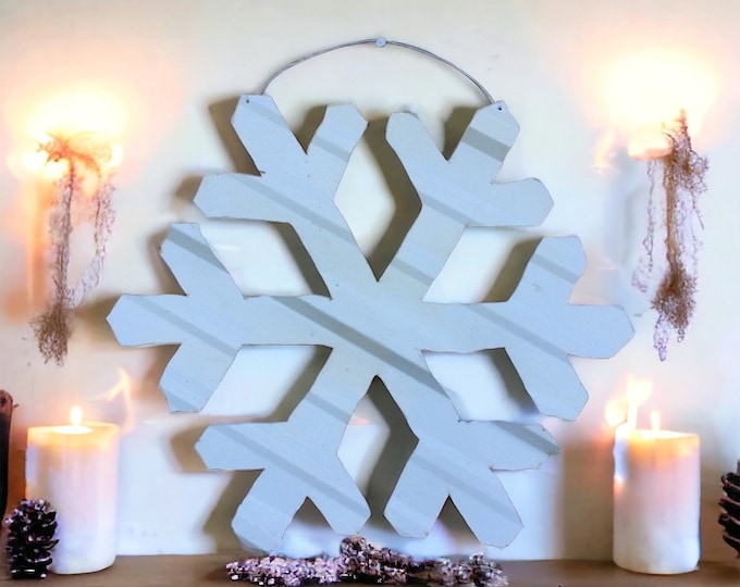 Snowflake Galvanized Metal Bucket Whitewashed 7 Diameter X 5.5 Height ...