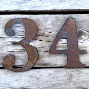 3" Tin Numbers / 3" Metal Numbers / Rusty Tin Numbers / Vintage Tin ...