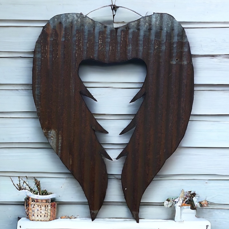 Tin Metal Angel White - Etsy