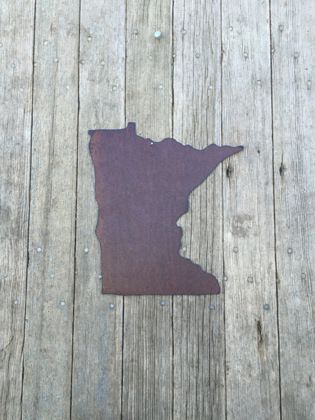State of Minnesota, Minnesota Wall Hanging, Rustic Minnesota Decor, Tin ...