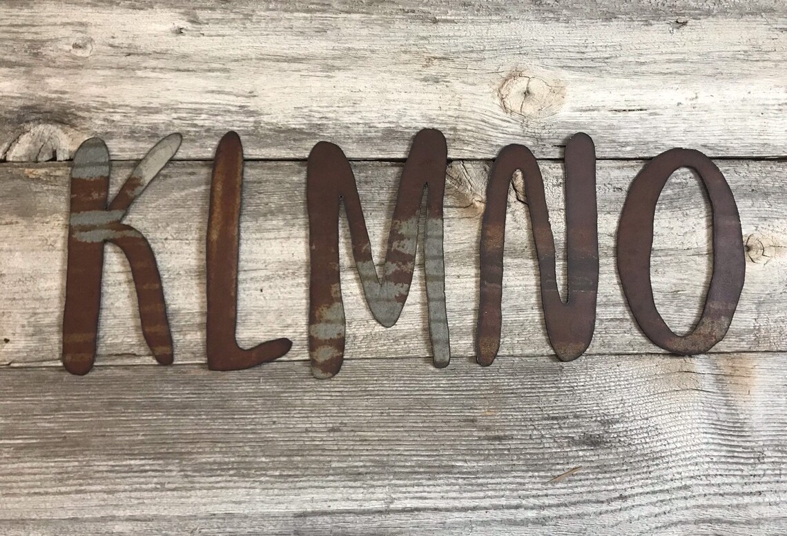 8 Miss Magnolia Letters / Rustic Tin Letters / Metal - Etsy