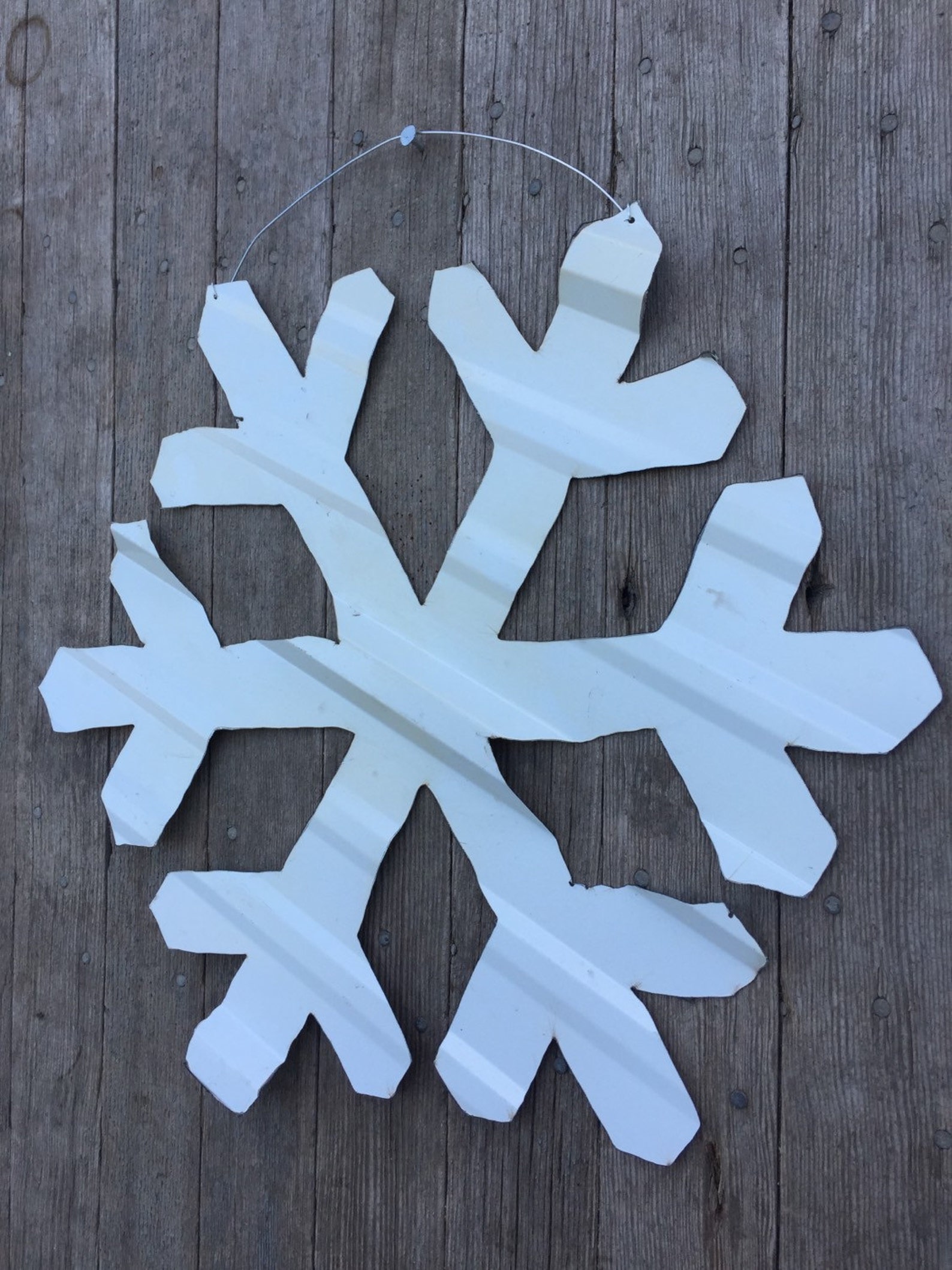 20 1/2 Tin Snowflake Rustic Tin Snowflake Tin | Etsy