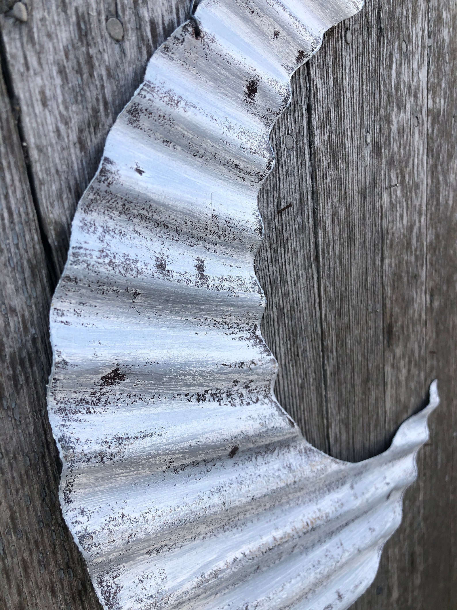 Handpainted Corrugated Tin Moon / Rustic Tin Moon / Metal Moon - Etsy