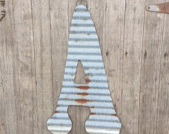 Galvanized Metal Letters - Etsy