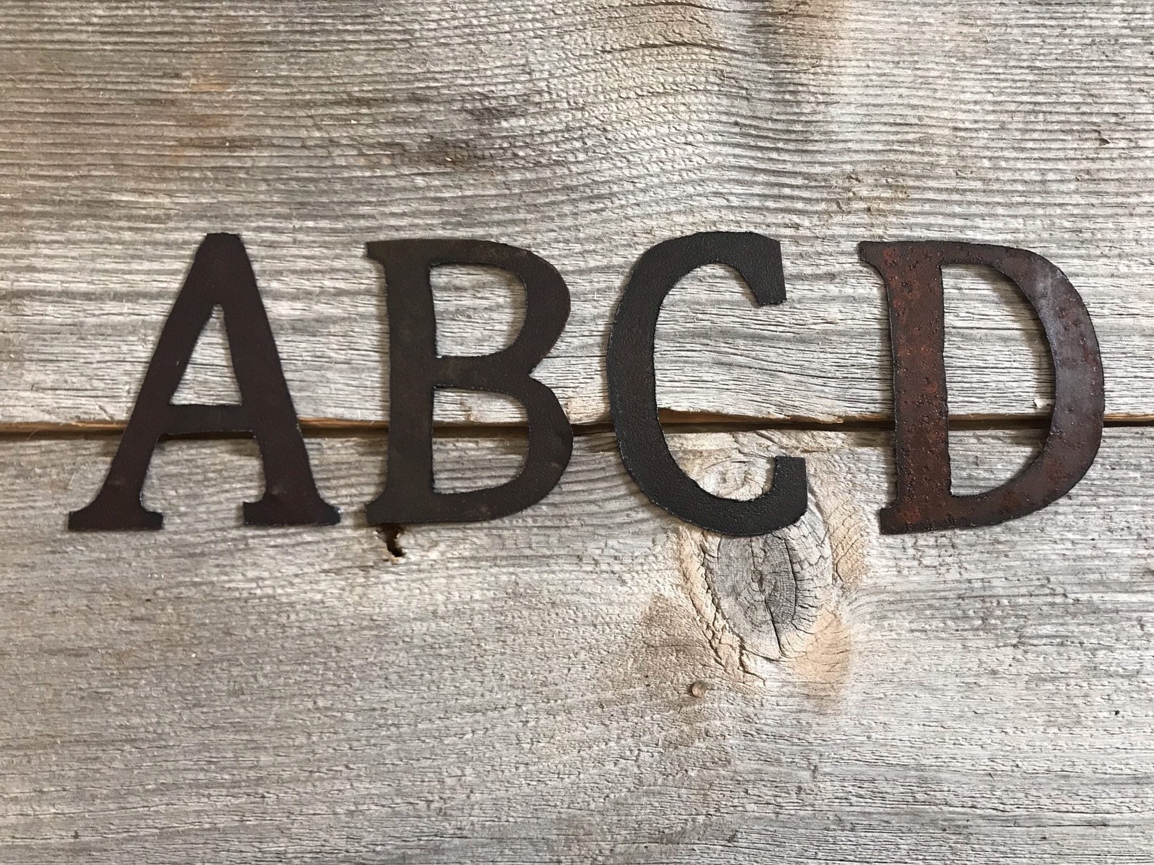 4 Cambria tin letters / rusty tin letters / tin letters | Etsy
