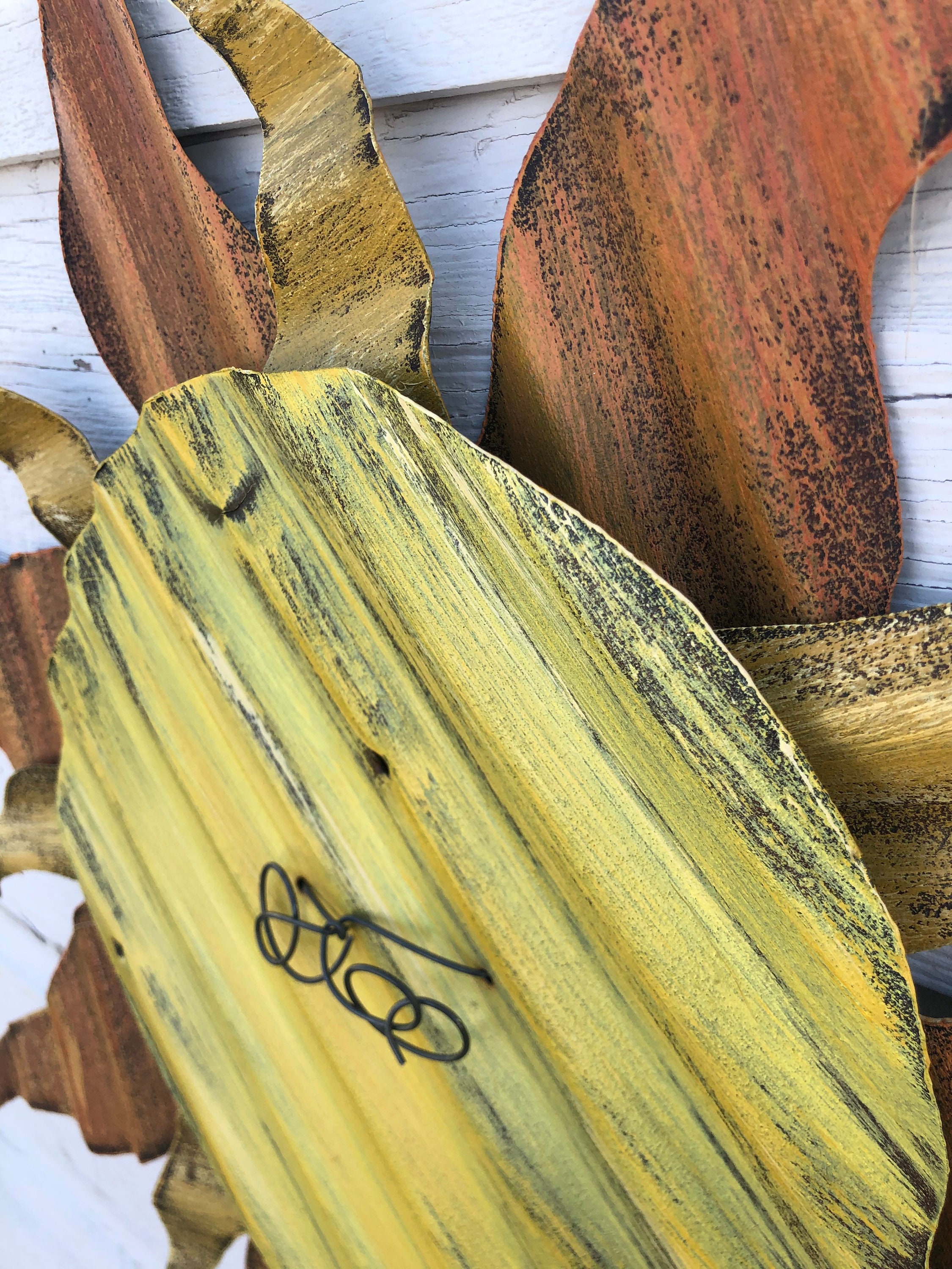 Handmade Corrugated Tin Sun / Handpainted Tin Sun / Metal Sun - Etsy