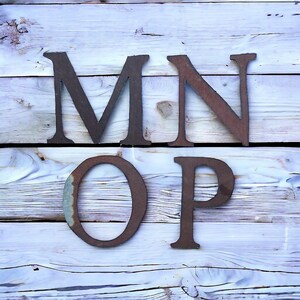 6 Inch Rusty Tin Letters / Tin Letters A-Z / Rustic Tin Letters / Metal ...