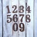 12 Inch Corrugated Tin Numbers / Rusty Tin Numbers / Corrugated Tin ...