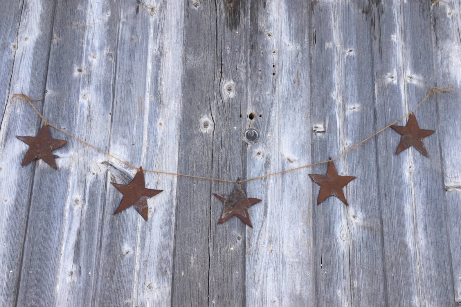 Tin Star Banner / Rusty Tin Star Banner / Rustic Christmas Stars - Etsy