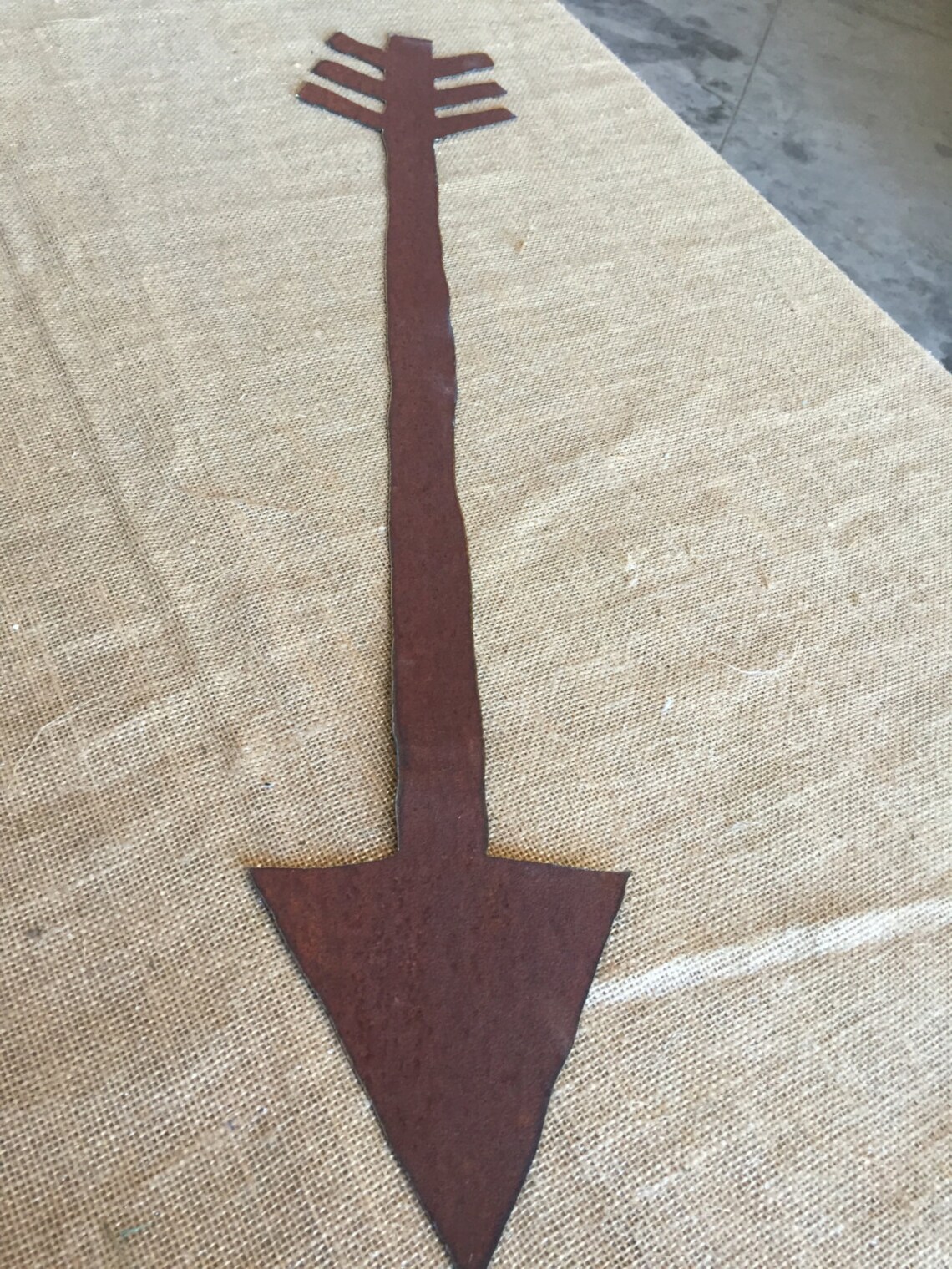 Large 28" Long Rusty Tin Arrow, Flat Rusty Tin Arrow, Corrugated Tin ...