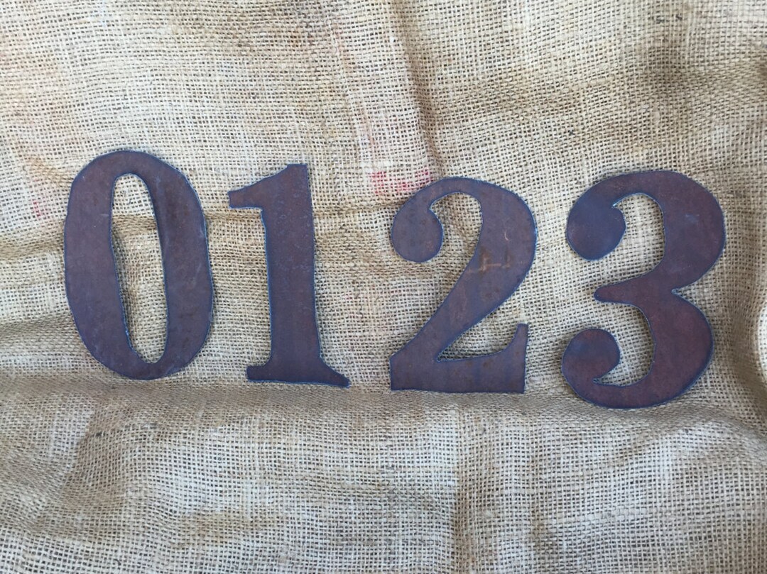 6inch Tin Numbers / 6 Rusty Tin Numbers / Tin Numbers - Etsy