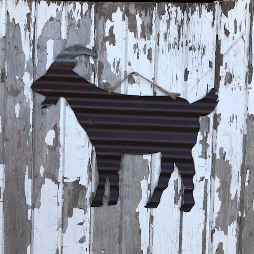 Corrugated Tin Goat / Rustic Farm Decor / Metal Goat - Etsy